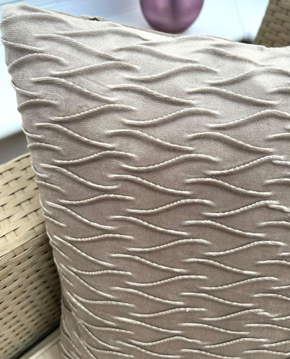 Scissors Pattern Velvet Cushion Covers 45X45CM - Coffee Cream – RKAAS HOME